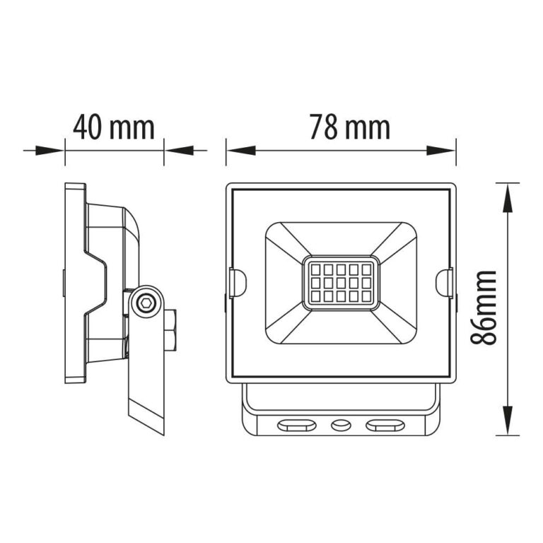 LED прожектор 10W 4000K IP65 Slim Ultralux SPDN1040 | LED-Zona.bg